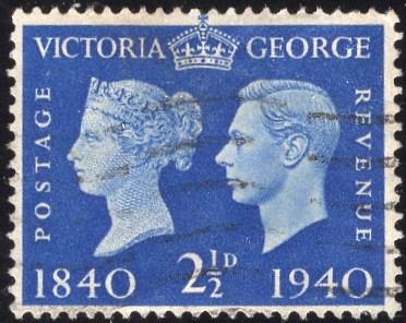Great Britain 256 - Used - 2 1/2p Victoria / George VI (1940) (cv $0.85 ...