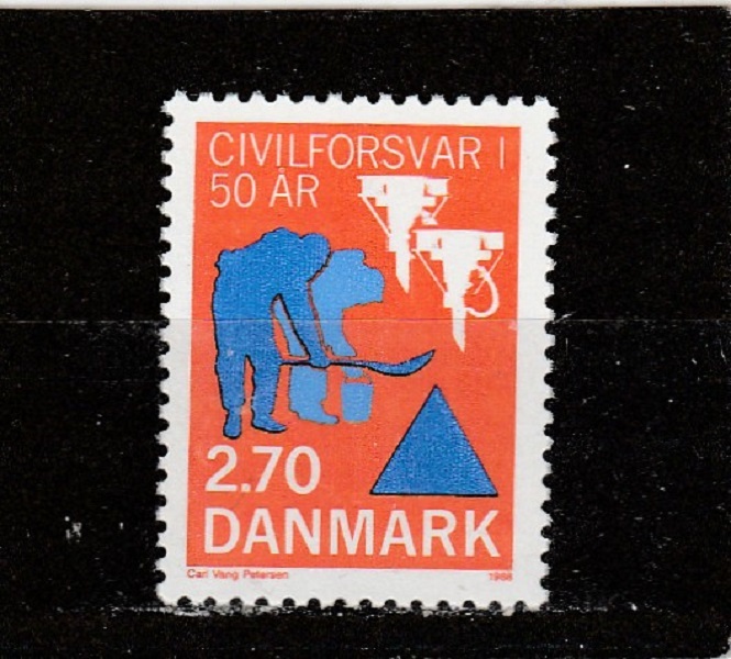 Denmark Scott# 851 MNH (1988 Danish Civil Defense) | Europe - Denmark ...
