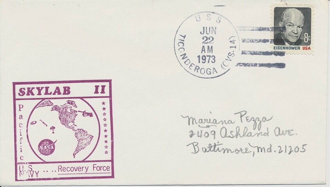 US Navy Recovery Force USS Ticonderoga Skylab II 6/22/1973 | United ...