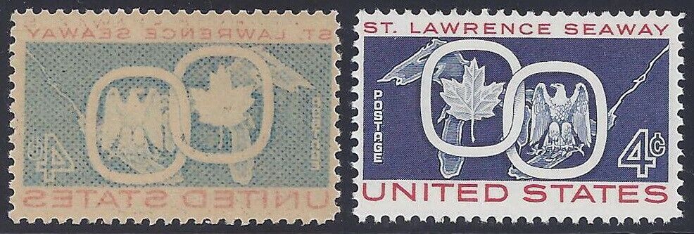 1131 - Bold Reverse Offset Image Error / EFO "St. Lawrence Seaway" Mint ...
