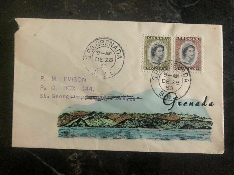 1953 Grenada First Day Cover FDC Queen Elizabeth II QE2 | Caribbean ...