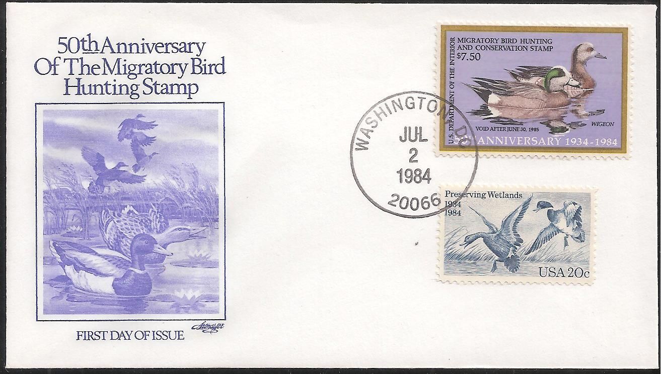 Artmaster Dual Combo FDC for the 1984 Federal Duck Stamp | United ...