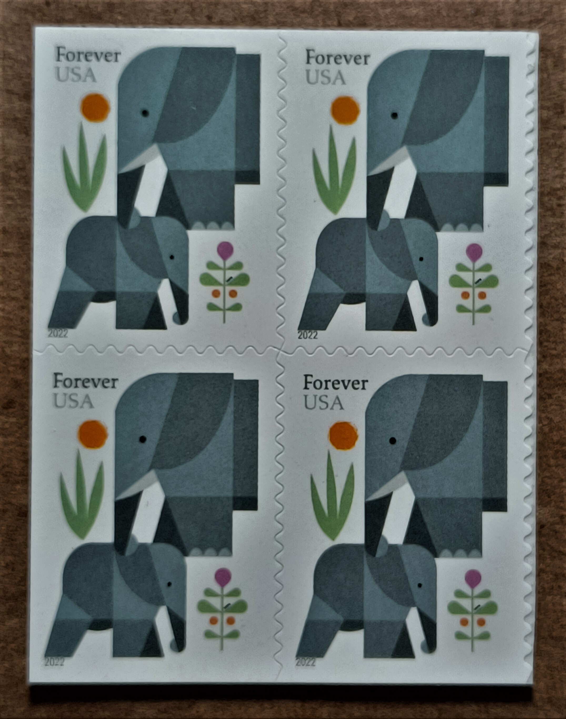 United States #5714 (60c) Elephants MNH block of 4 (2022) | United ...