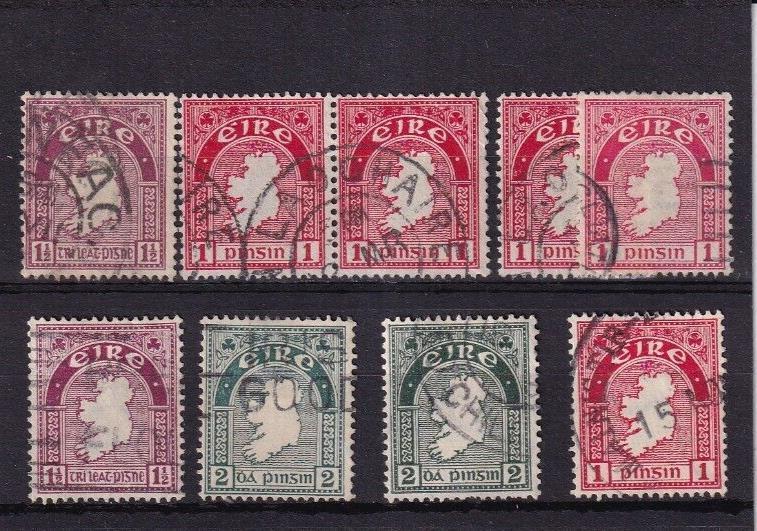 SA26g Ireland 1922 -1946 Map, used stamps. | Europe - Ireland, Stamp ...