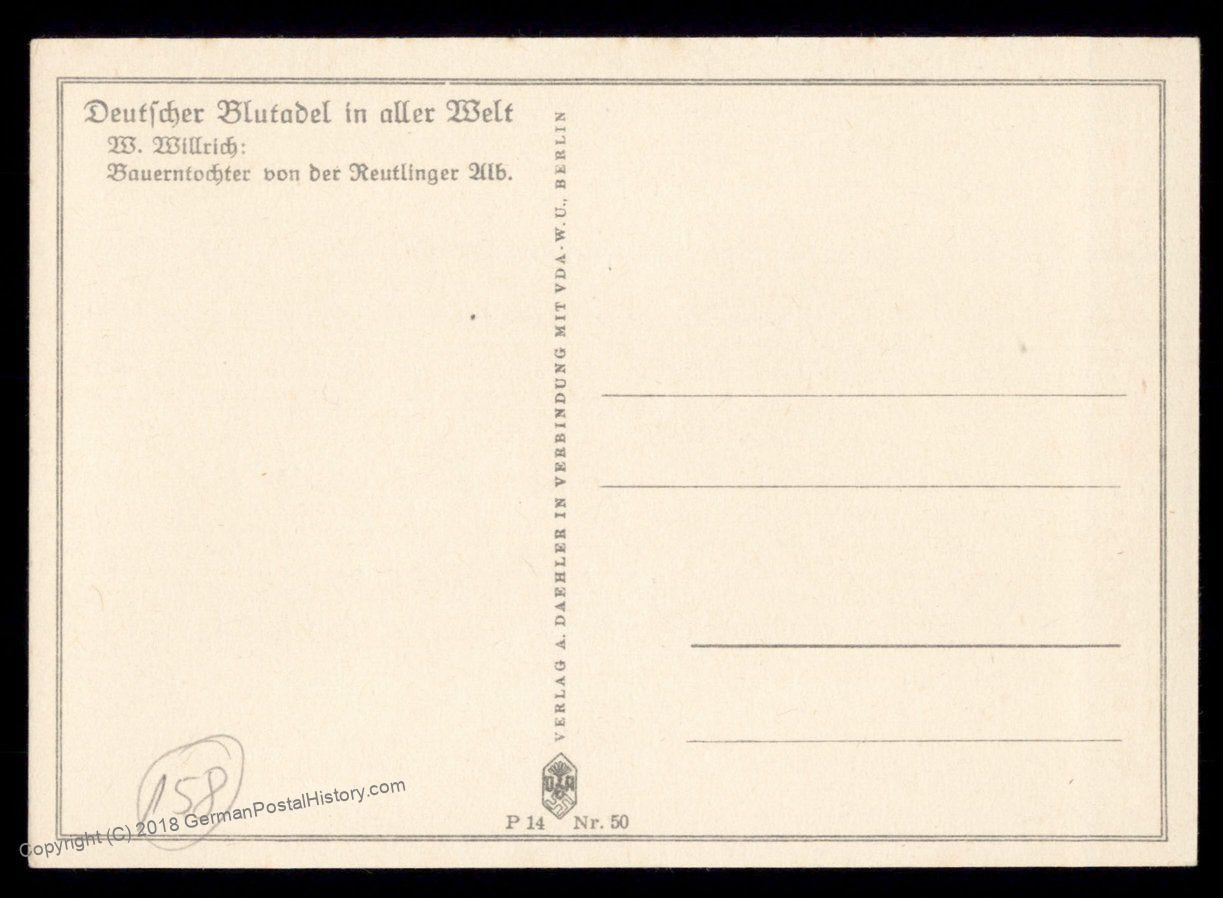 3rd Reich Germany VDA Willrich Propaganda Card 94010 | Worldwide ...