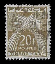 France #J90 Used; 20fr Sheaves of Wheat (1947) | Europe - France ...