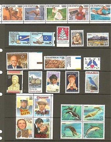 US 1990 Commemorative Year Set with 26 Stamps MNH | United States ...
