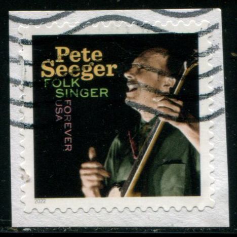 5708 US (60c) Pete Seeger - Folk Singer SA, used on paper | United ...