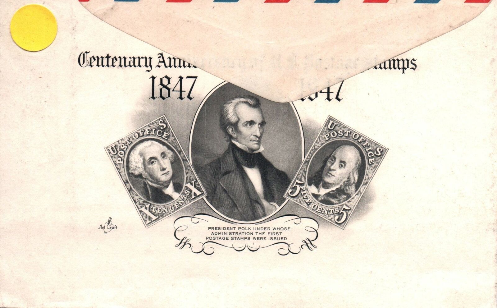 #Uc17 Postal Stationery Envelope Tied to Centenary of U.S. Postage ...