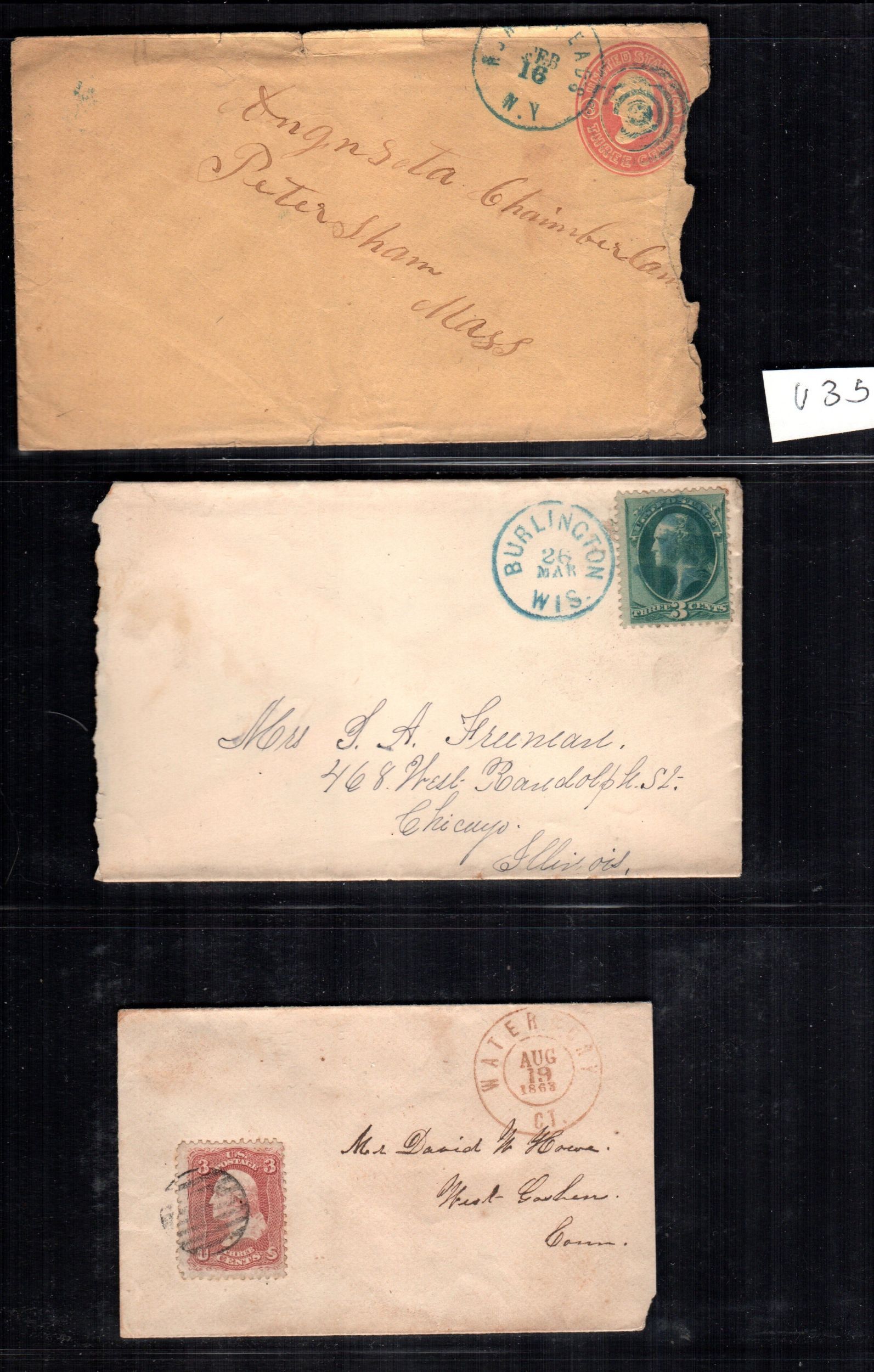 US 3 used covers | United States, General Issue Stamp / HipStamp