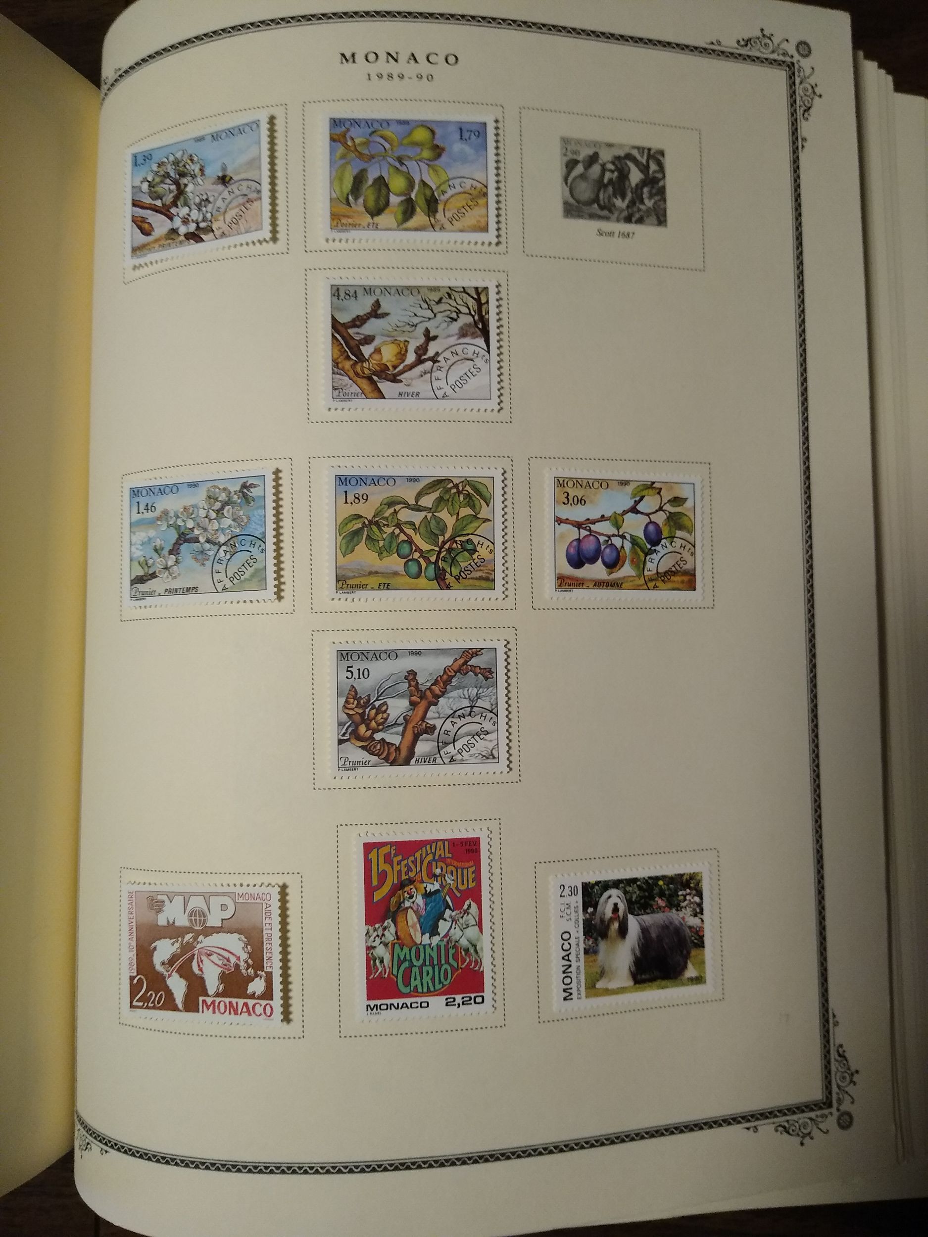Monaco collection to 1992 in a Scott specialty album CV $4223 | Europe ...
