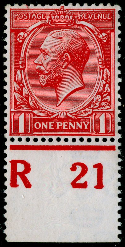 SG359 SPEC N16(10a), 1d carmine, NH MINT. Cat £175. CONTROL R21 PERF ...
