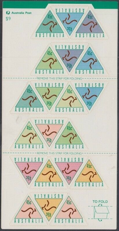 Australia Sc# 1405a Booklet of 20 Selef-Adhesive Triangular Stamps ...