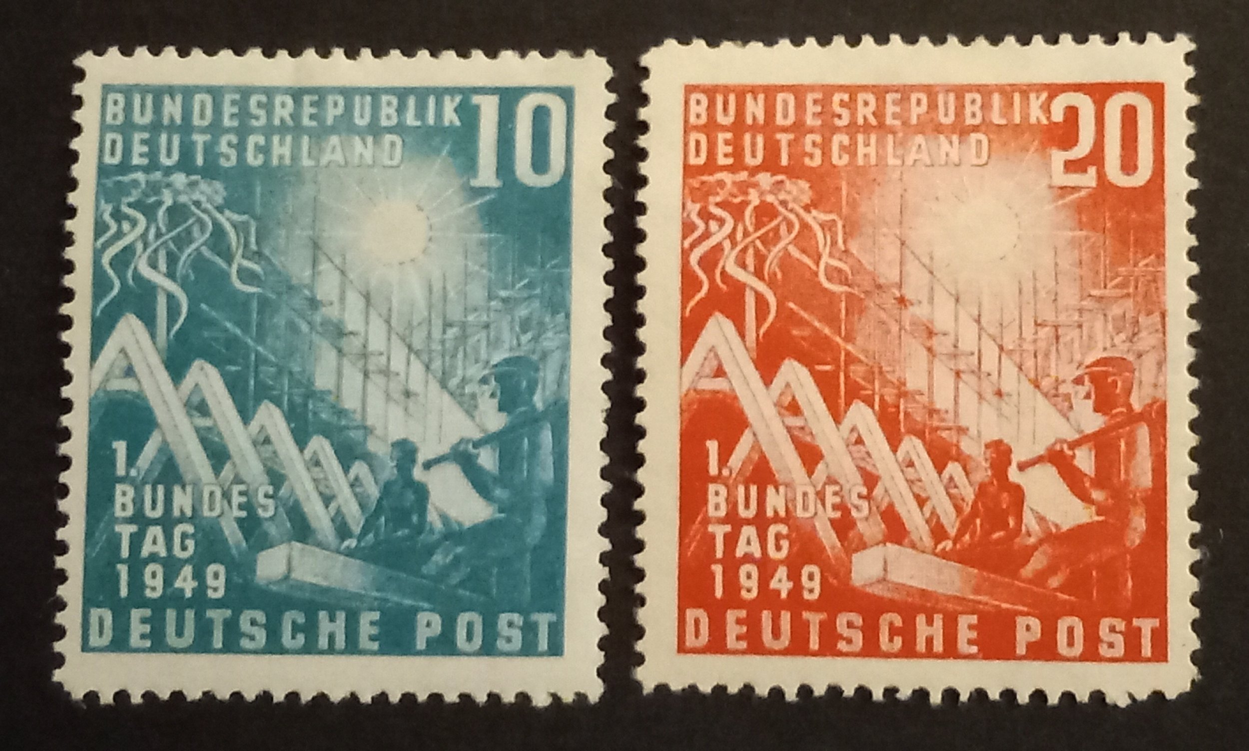 Germany Mi 111-Mi 112 MH Reconstruction 1949 Set VF | Europe - Germany ...