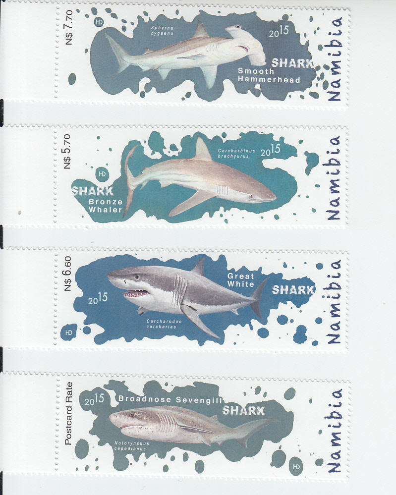 2015 Namibia Sharks (4) (Scott 1316-19) MNH / HipStamp
