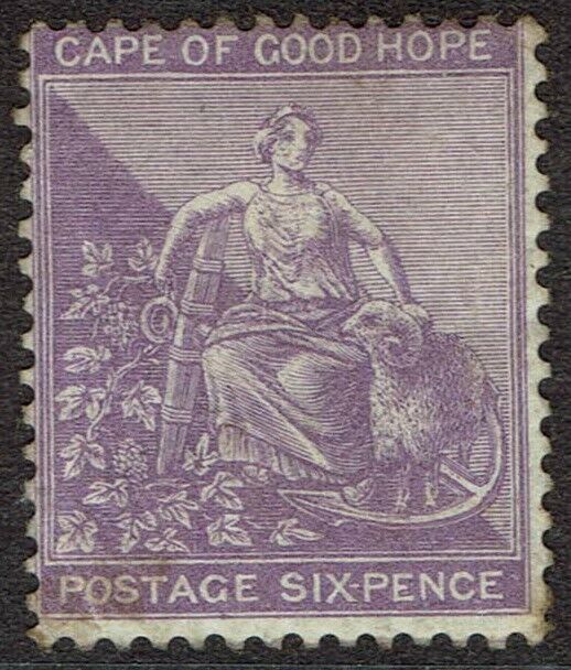 Cape of Good Hope 1864 Hope Seated 6d WMK Crown CC | Africa - South ...