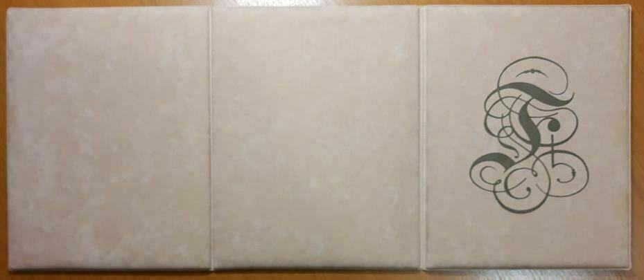 Velor fold-out album for collection of philately items or photos Ecru ...