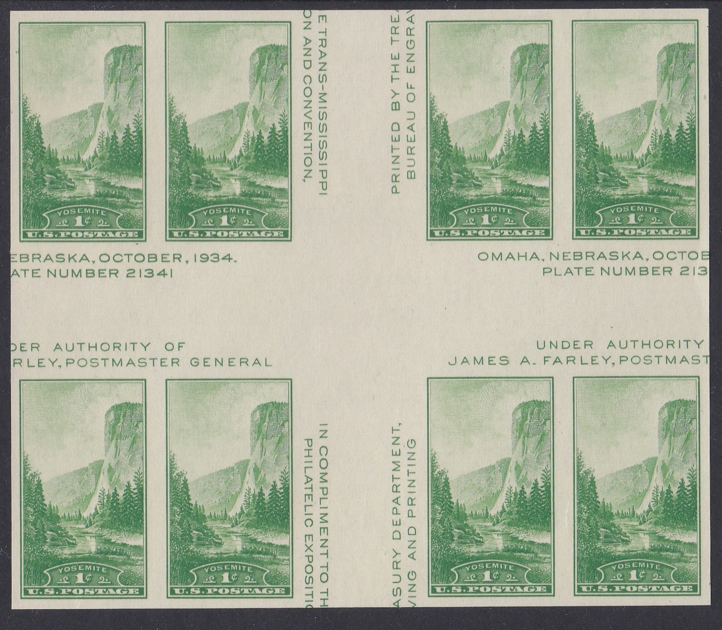 769a El Capitan Cross Gutter Block of 8 MNH | United States, General ... 769a El Capitan Cross Gutter Block of 8 MNH | United States, General ...