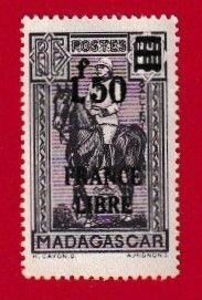 Madagascar Scott#258 1944 GEN. Joseph Gallieni Ovrprnt - MHR | Africa ...