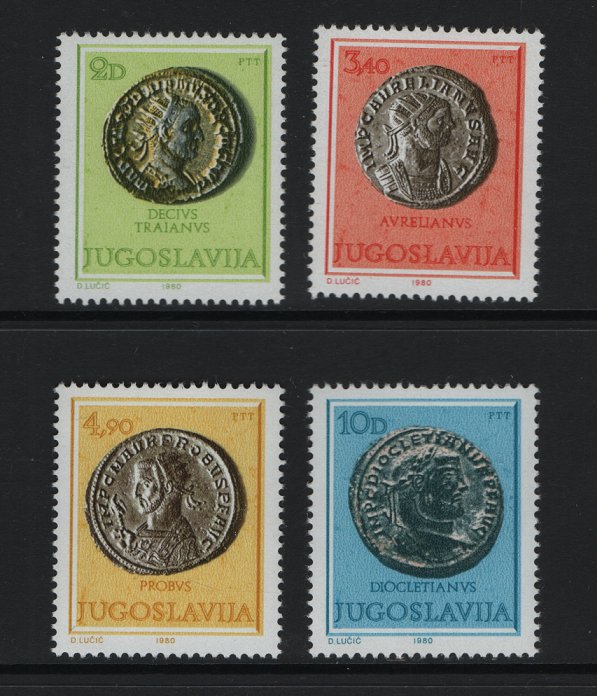 Yugoslavia #1477-1480 MNH 1980 Roman coins | Europe - Yugoslavia ...