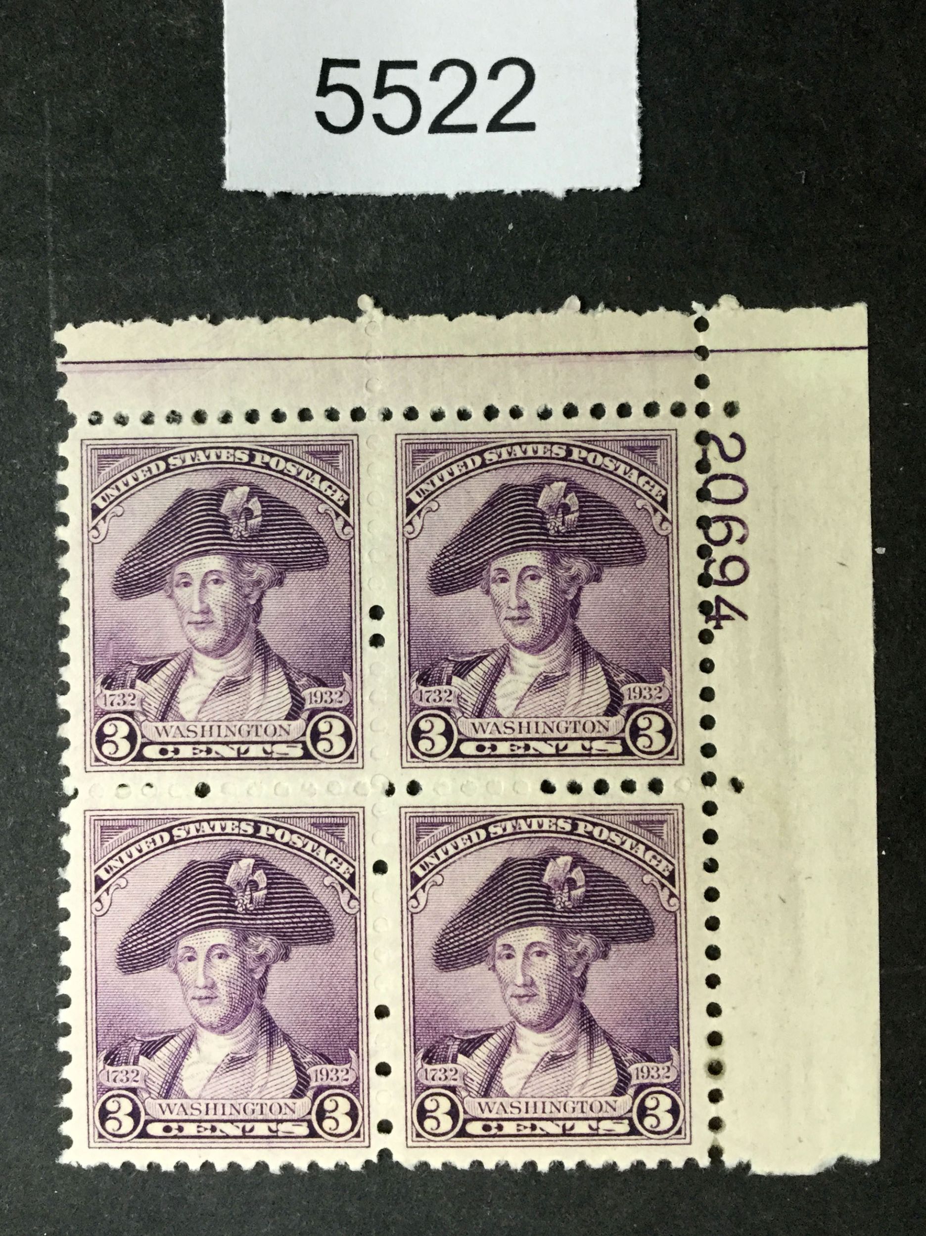 US Stamps #708 Mint OG H Plate Block LOT #5522 | United States, General ...