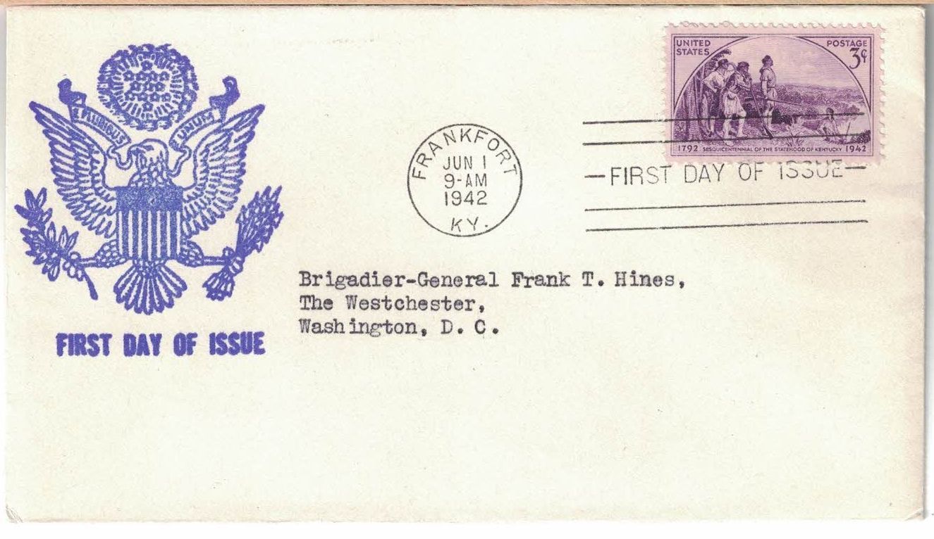1942 FDC, #904, 3c Kentucky Statehood, general purpose | United States ...