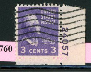 PKStamps - USA - 807 - Used - Plate Number Single #21-760 | United ...