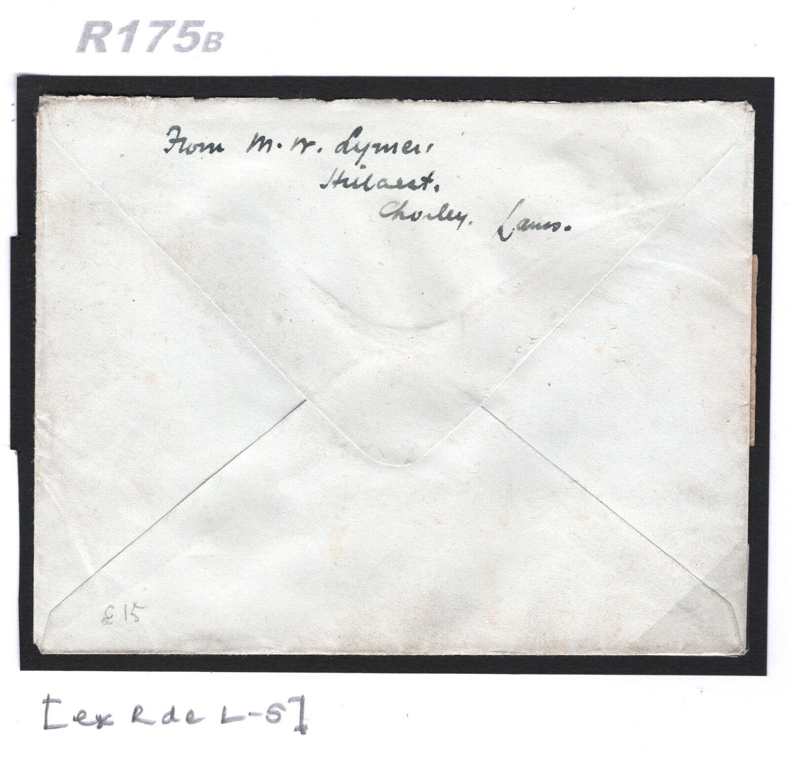 GB KGVI WW2 1943 Cover LMS RAILWAY Late Use 3d LANCS & YORKS Letter ...