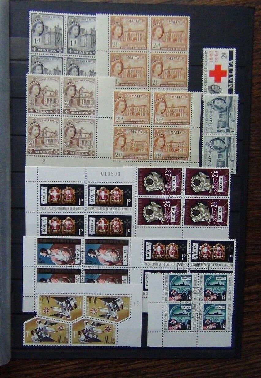Malta 1956 values to 6d in block x 4 MNH 1968 La Valette Block x 4 Fine ...
