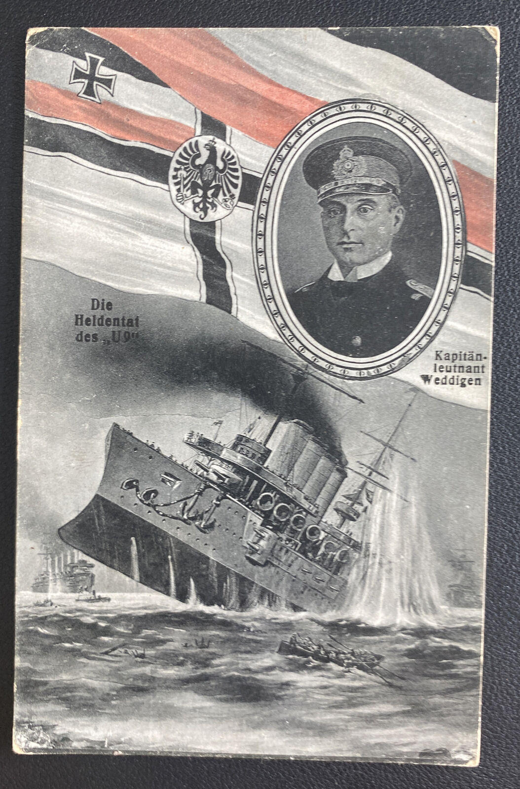 1915 Gurgau Feldpost Germany Picture Postcard Cover Captain Weddigen U9 ...