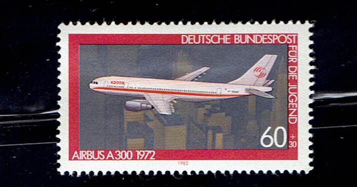 Germany Scott#B572 1980 Airbus A-300 Airplane - MH | Europe - Germany ...