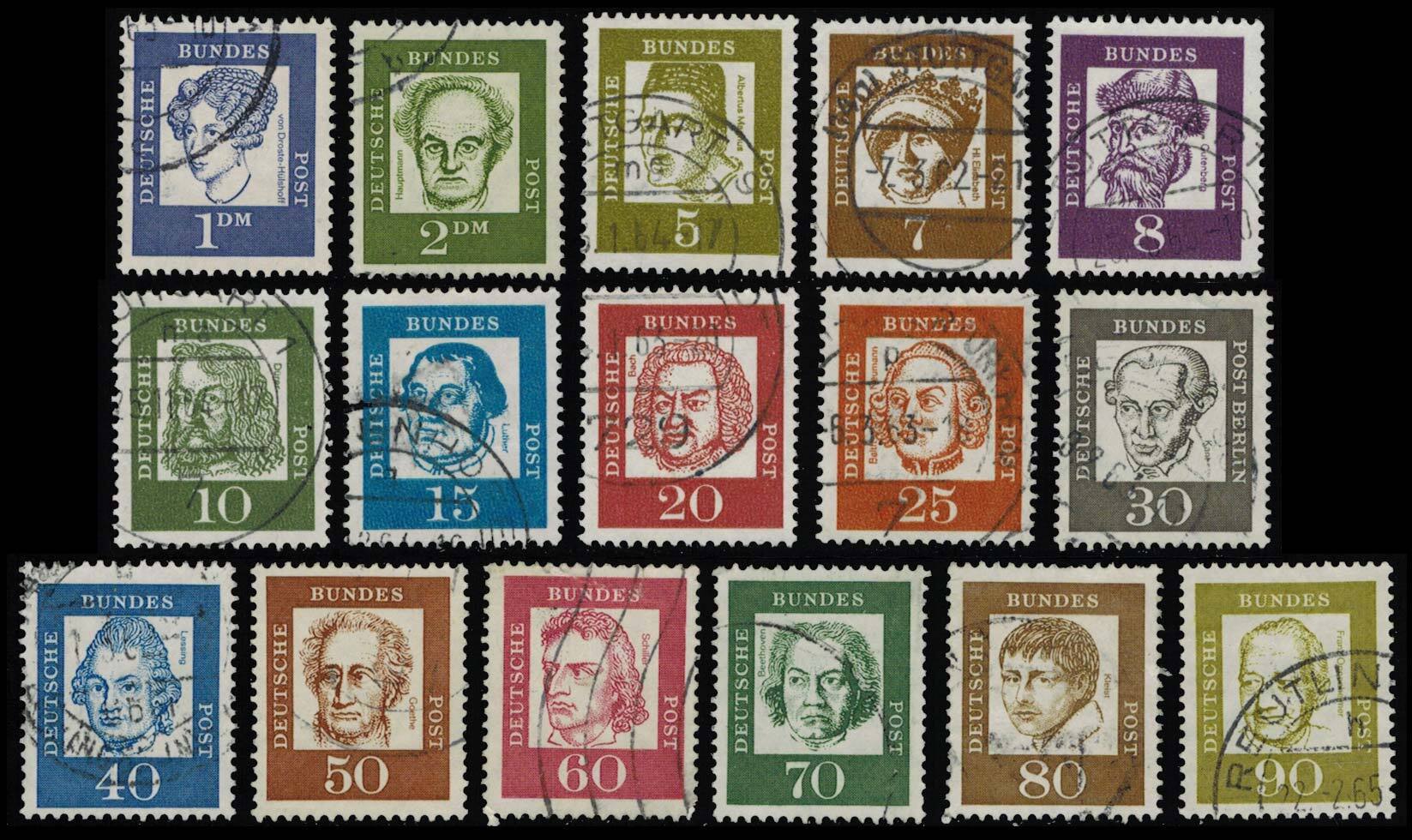 Germany Scott 824-839 Used. | Europe - Germany & Colonies - Germany ...