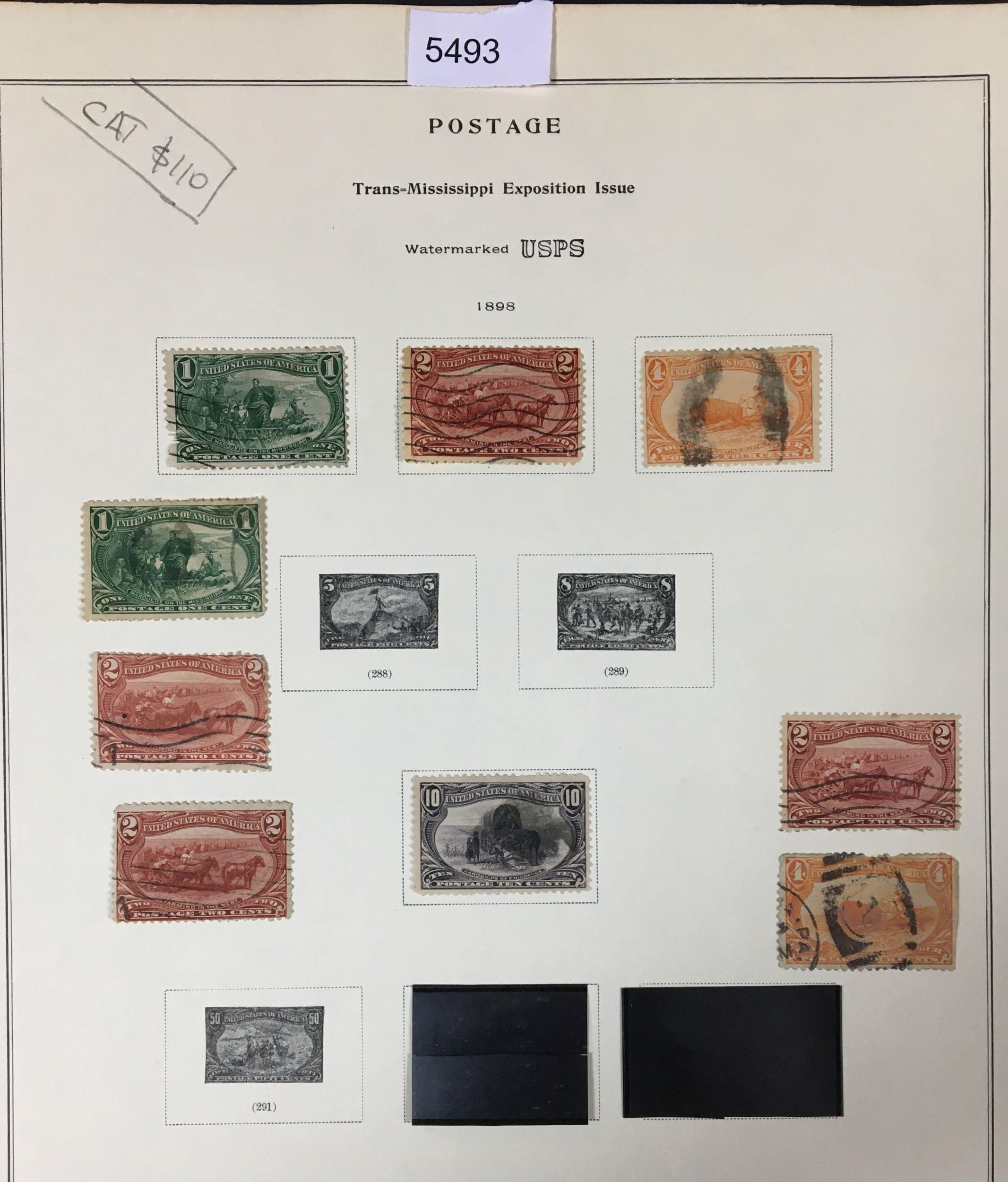 US Stamps 1898 Trans-Miss Used Collection CAT. $110 LOT #5493 | United ...