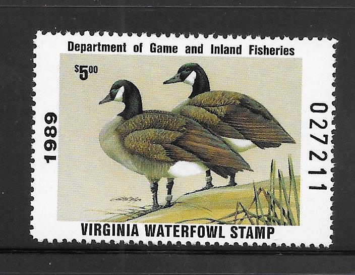 #Va2 Virginia MNH 1989 State Duck | United States, Duck Stamps - State ...