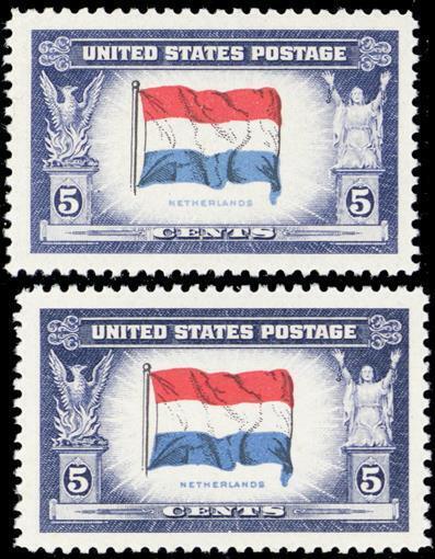 913 Var VF NH Red Over Black Only Reverse Printing Error -- Stuart Katz ...