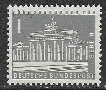 Germany / Berlin - 1956-63 1pf Brandenburg Gate Issue Sc 9n120 MNH ...