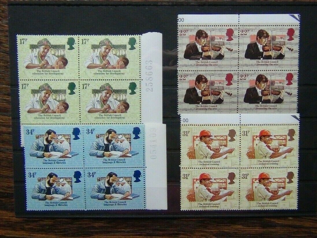 Great Britain 1984 50th Anniversary of British Council set in block x 4 ...