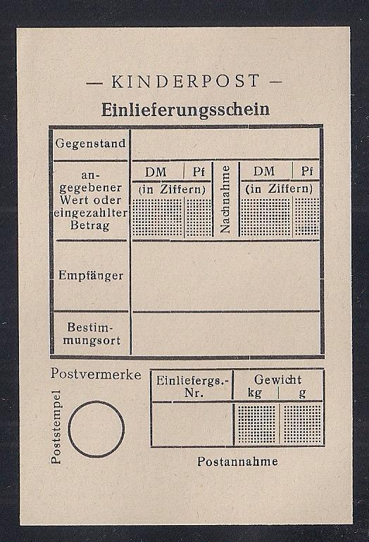Kinderpost: 2 Toy Stamp Postal Forms Germany 1950s Scarce! | Europe ...