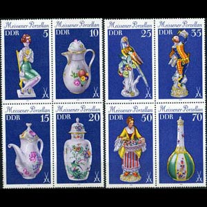 DDR 1979 - Scott# 2052a-6a Meissen Porcelain Set of 8 NH | Europe ...