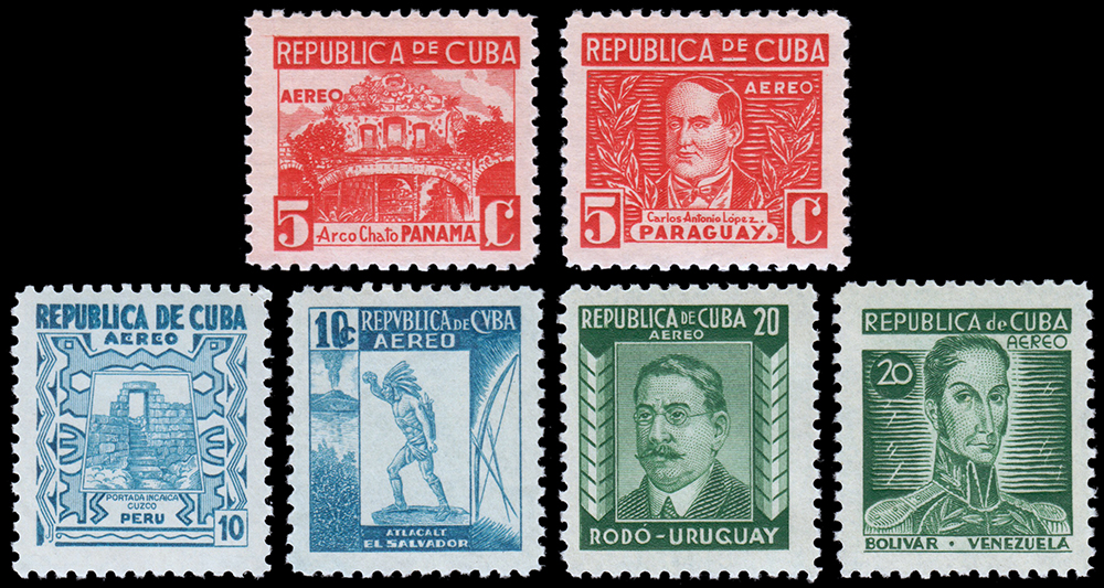 Cuba Scott C24-C29 (1937) Unused NH VF Complete Set, CV $70.00 B / HipStamp