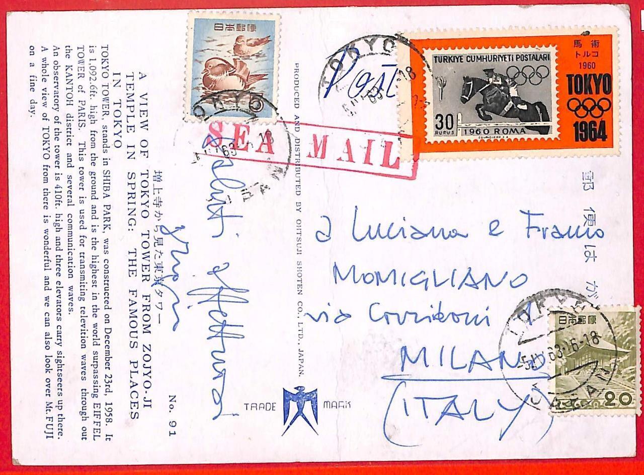 aa2568 - JAPAN - POSTAL HISTORY - 1963 Olympic Games POSTER STAMP on ...