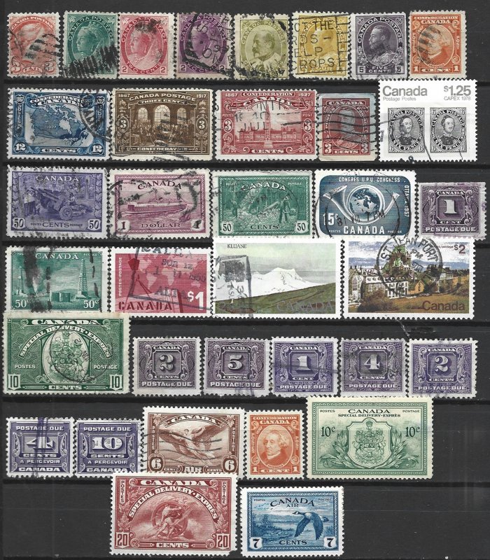 Collection LOT 14003 35 AC Stamps 1888+ Cv+$117 | Canada, Postage Due ...