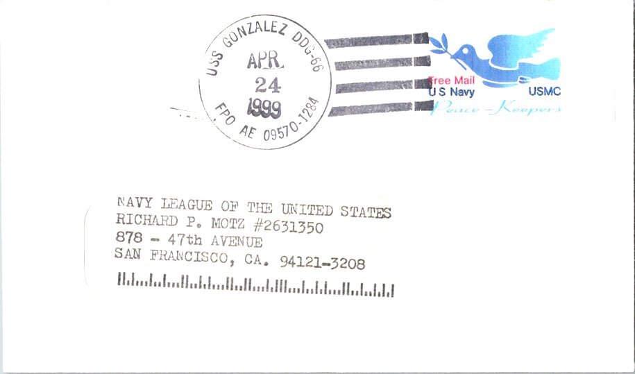 United States Ships US Navy - USMC Dove Peace Keepers Free Mail 1999 ...