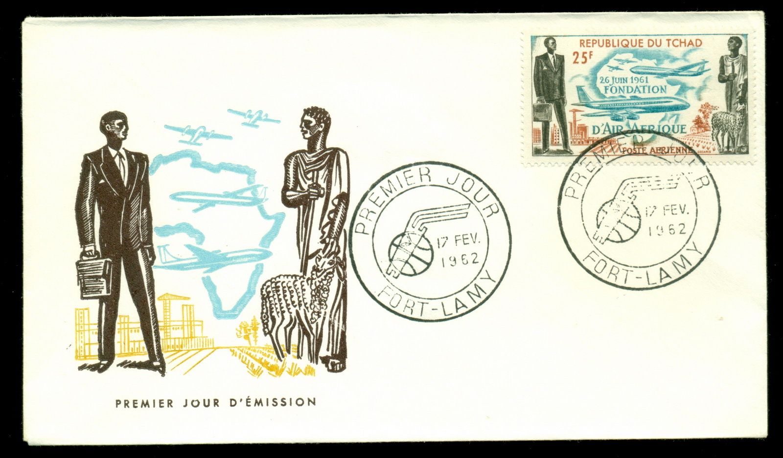 Chad 1962 Air Afrique FDC | Africa - Chad, Stamp / HipStamp