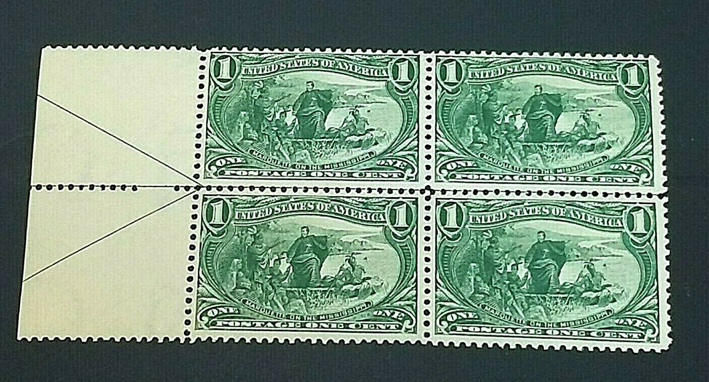 Kappysstamps United States #285 1898 1c Trans Miss Arrow Block Mint NH ...