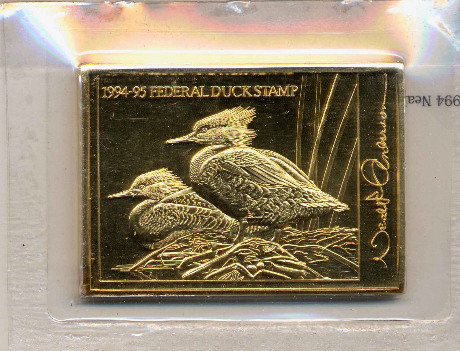 Rw61 1994 Federal Duck Stamp Print RED Breasted Merganser MED ED Neal ...