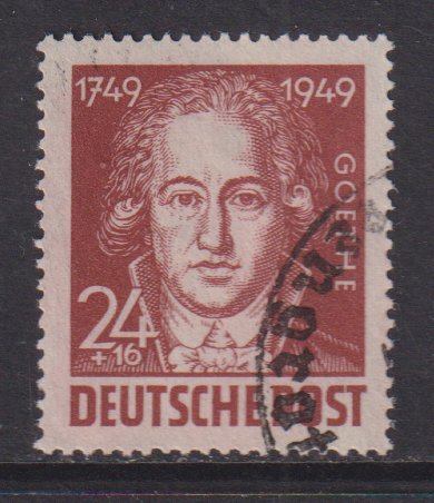 German Democratic Republic DDR #10NB8 used 1949 Goethe portraits 24pf ...