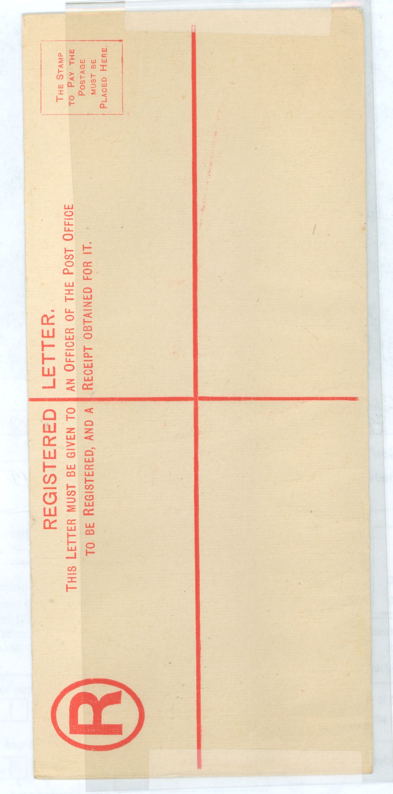 New South Wales 1890's Formular registration envelope, size H2 ...