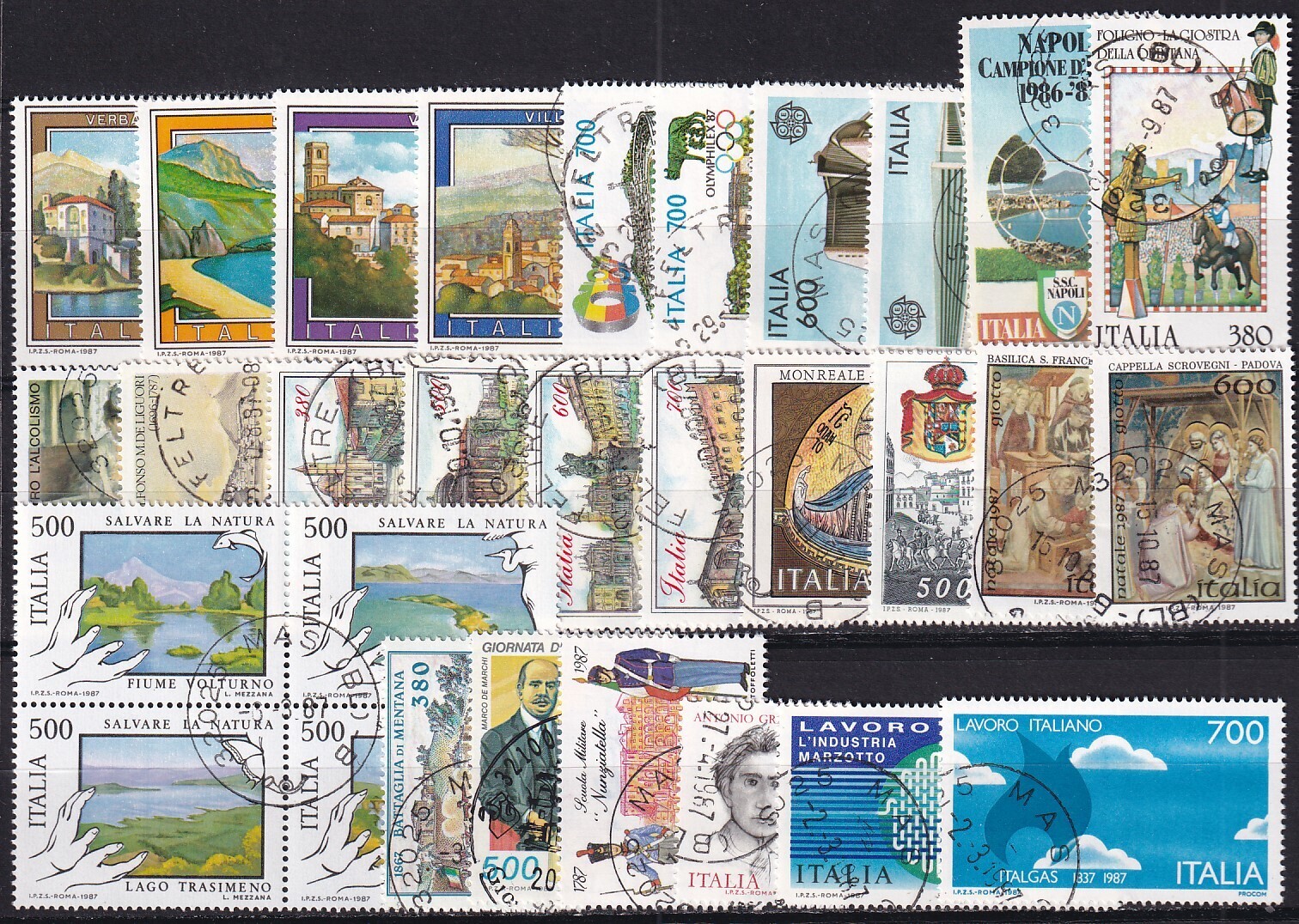 1987 - Italy - Year Complete SET - Sc#1702-1728 - Used | Europe - Italy ...