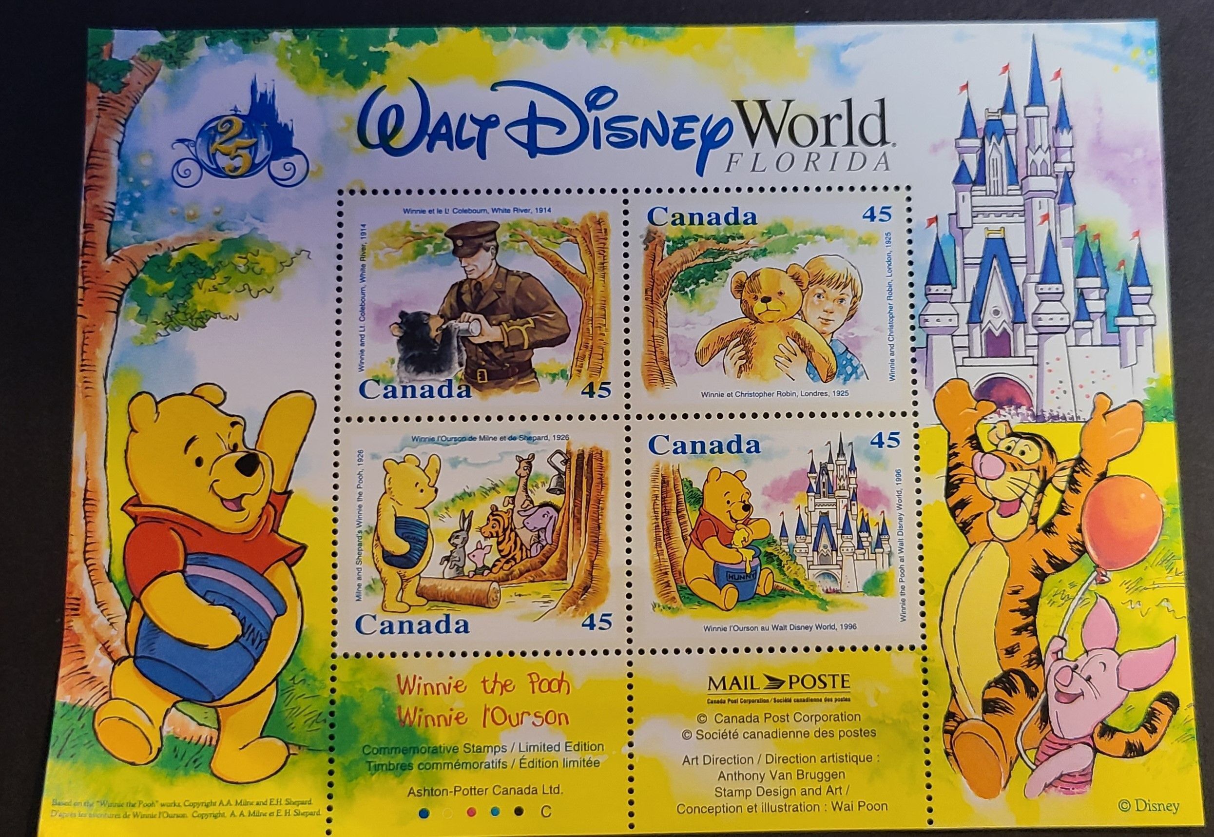 Winnie the Pooh 1996 Miniature Sheet Scott # 1618b | Canada, General ...